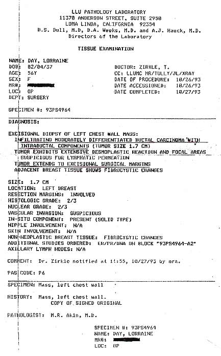 LLU Pathology Laboratory - tissue examination